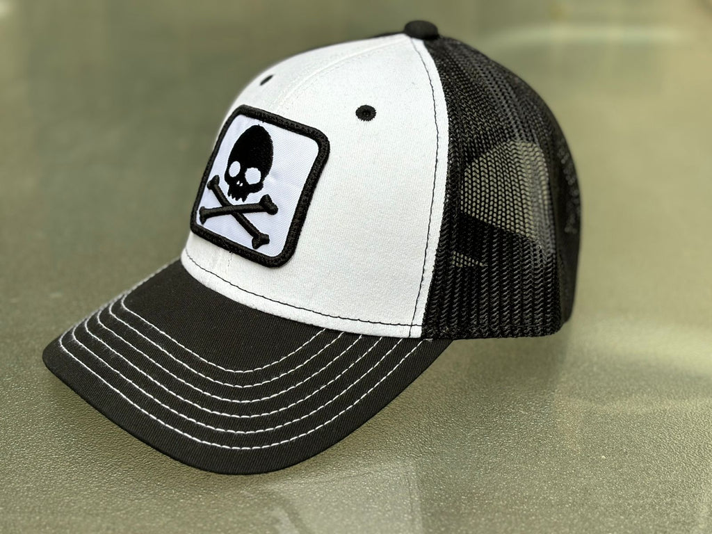 Black/White Vintage Trucker Cap – crane.mx