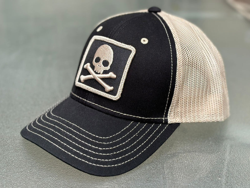 Black/Cream Vintage Trucker Cap – crane.mx