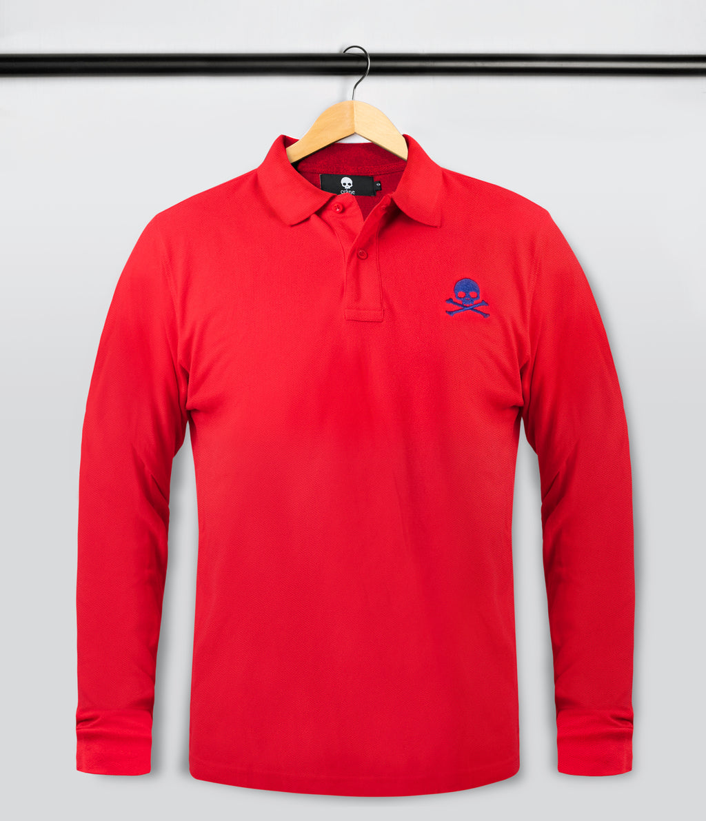 Polo manga larga Rojo – crane.mx